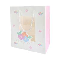 China Printed Black Paper Shopping Bags Gift Window Packaging Bags With Handles Wholesale for sale
