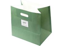 China Custom Promotional Flat Bottom Paper Bags Champion Printing Die Cutting Handles for sale