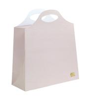 China Custom Promotional Flat Bottom Paper Bags Champion Printing Die Cutting Handles for sale