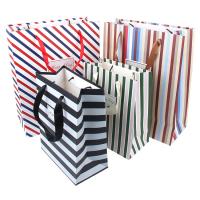China Custom Printed Creative Patterned Paper Product Bags Striped Paper Bags for sale