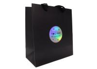 China Custom Luxury Printed Paper Gift Bags Packaging With Holographic Logo Factory for sale