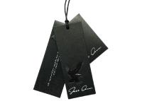 China Custom Printed Clothing Labels Paper Hangtags UV Coating Gold Foil Stamping Logo for sale