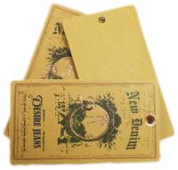 China Custom Printed Brown Kraft Paper Swing Hang Tags Paper Price Tags Factory for sale