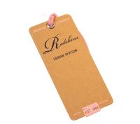 China Custom Brown Kraft Paper Cardstock Hanging Price Tag Printing With Hemp String for sale