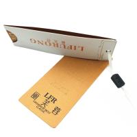 China Custom Luxury Clothing Paper Brand Swing Tags Emboss Gold Foil Stamping Logo for sale