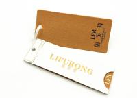 China Custom Luxury Clothing Paper Brand Swing Tags Emboss Gold Foil Stamping Logo for sale
