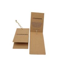 China Custom Printed Personalised Centerfold Clothing Paper Swing Tags Supplier for sale
