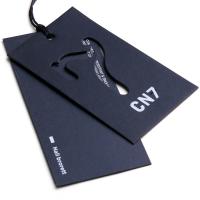 China Printed Paper Eco Friendly Clothing Tags For Clothing Business Hollow Logo Eyelet for sale