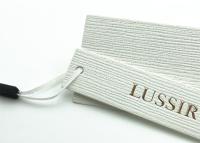 China Custom Printed Disclaimer Tag For Garments Shoes Paper Swing Tags Grosgrain String for sale