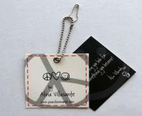 China Eco Friendly Custom Clothing Labels Paper Company Tags For Clothing With Ball Chain for sale