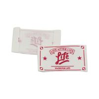 China Custom Woven Printed Garment Labels Cotton Woven Labels For Clothing Supplier for sale