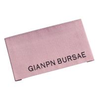 China Custom Satin Woven Label Satin Damask Satin Fabric Labels Woven Edge Satin Labels for sale