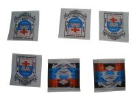 China High Density Custom Woven Neck Labels Tags Shirt Main Logo Fabric Labels For Hats for sale