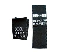 China Custom Avery Full Size Labels In Roll For Clothing Shirt Woven Size Tags Factory for sale