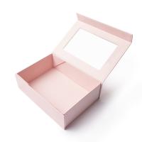 China Custom Luxury Gift Packaging Cardboard Box With Clear Window Artwork Printing Manufacturer for sale