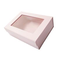China Custom Luxury Gift Packaging Cardboard Box With Clear Window Artwork Printing Manufacturer for sale