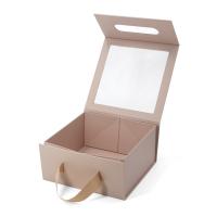 China Custom Logo Folding Gift Box With Ribbon Wholesale Kraft Box Packaging Ribbon Window Boxes for sale