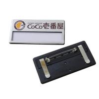 China Custom Logo Name Tags Printable Personalized Name Badges With Safety Pin For Conference for sale
