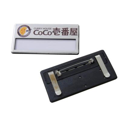 China Custom Logo Name Tags Printable Personalized Name Badges With Safety Pin For Conference for sale