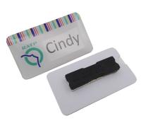 China Professional Custom PVC Name Badges Online Plastic Name Tags Magnetic With Artwork for sale