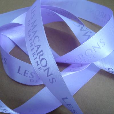 China Custom Puff Printed Satin Ribbons for sale