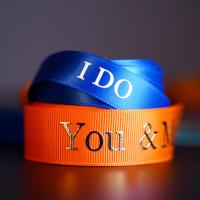 China Custom Luxury Foam Logo Printed Grosgrain Ribbon 3D Raised Logo Branded Ribbon for sale