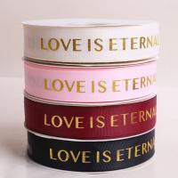 China Personalized Custom Print Grosgrain Ribbon With Embossed 3D Logo For Luxury Brand for sale