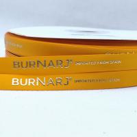 China Personalized Custom Polyester Satin Ribbon With Blue Foil Logo – Luxury Branding Ribbon for sale