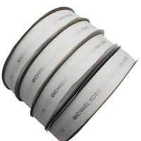 China Custom Grosgrain Ribbon With Silver Foil Logo Personalised Branded Packaging Ribbon for sale