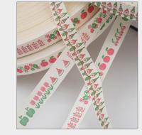 China Custom Printed Cotton Ribbon Eco-Friendly Logo Ribbon for Gift Wrapping Packaging for sale