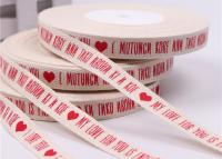 China Custom Printed Cotton Ribbon Eco-Friendly Logo Ribbon for Gift Wrapping Packaging for sale