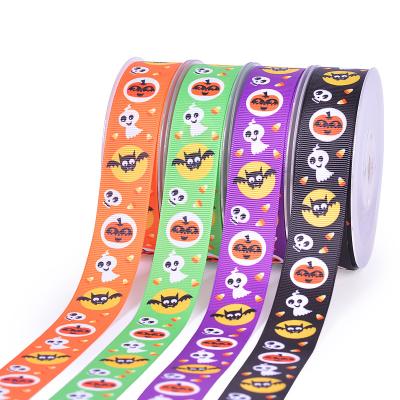 China Luxury Custom Printed Grosgrain fabric Ribbon Logo Printed Branded Gift Ribbon For Sale for sale