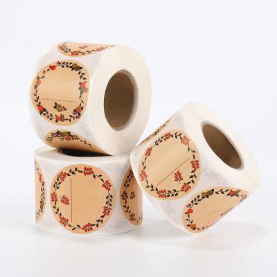 China Custom Printed Kraft Paper Stickers Eco-Friendly Custom Logo Stickers Manufacturer for sale