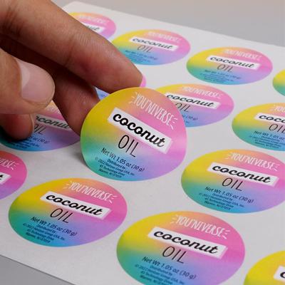 China Custom Printed Paper Stickers Cheap Eco-Friendly Self-Adhesive Labels Business Stickers for sale
