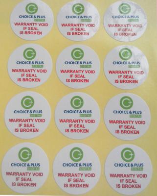 China Custom Round Label Stickers – White PET plastic Circle Logo Sticker Printing & Kids Name Labels for sale