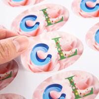 China Custom Round Label Stickers – White PET plastic Circle Logo Sticker Printing & Kids Name Labels for sale