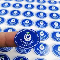China Custom Round Label Stickers – White PET plastic Circle Logo Sticker Printing & Kids Name Labels for sale