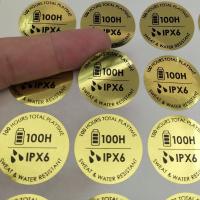 China Custom Printed Gold Foil Stickers Embossed Metallic Labels & Custom Metallic Stickers for sale