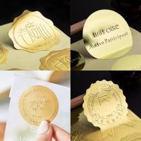 China Custom Printed Gold Foil Stickers Embossed Metallic Labels & Custom Metallic Stickers for sale