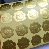 China Custom Printed Gold Foil Stickers Embossed Metallic Labels & Custom Metallic Stickers for sale