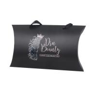 China Custom Printed Pillow Boxes with Handle – Luxury Packaging for Wigs, Hair Extensions & Accessories for sale