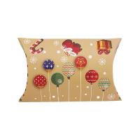 China Custom Printed Kraft Paper Pillow Box with Clear Window – Eco-Friendly Packaging for Gifts & Retail for sale