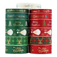 China Custom Printed Christmas Grosgrain Ribbon | Holiday Gift Wrapping Ribbon for sale