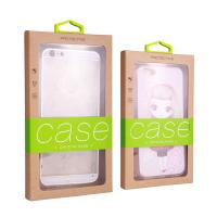 China Brown Kraft Paper Window Boxes Packaging With Hanger Hole For Phone Case for sale