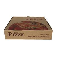China Folded Kraft Corrugated Carboard Pizza Boxes Wholesale E Flute Pizza Box Factory for sale