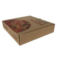 China Folded Kraft Corrugated Carboard Pizza Boxes Wholesale E Flute Pizza Box Factory for sale