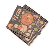 China Folded Kraft Corrugated Carboard Pizza Boxes Wholesale E Flute Pizza Box Factory for sale