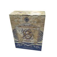 China Printed Single Wall Corrugated Paper Tuck Top Auto Bottom Box Twin Bottles Package for sale