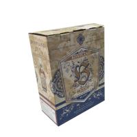 China Printed Single Wall Corrugated Paper Tuck Top Auto Bottom Box Twin Bottles Package for sale