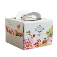 China Custom Luxury Corrugated Cardboard Cake Boxes Wholesale Printing With Handle for sale